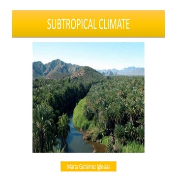El clima subtropical | PPTX