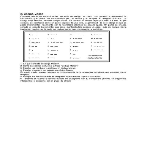 El codigo morse | DOCX
