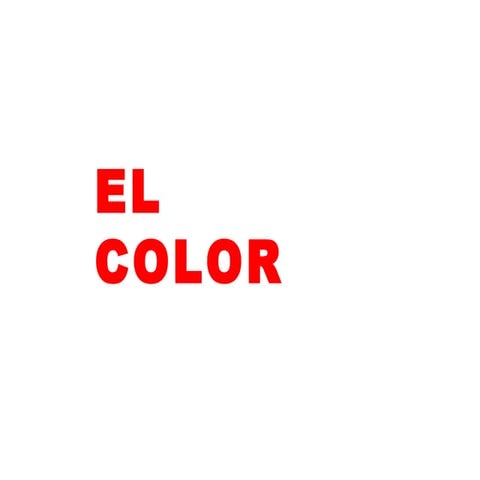 El color pigment | PPTX