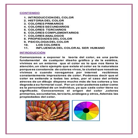 El color y su historia | DOCX