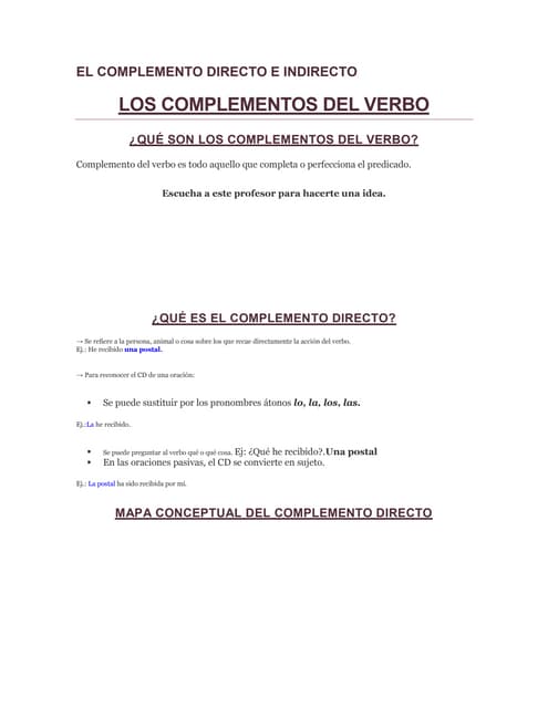 Pronombres de complemento_directo_e_indirecto | PPT