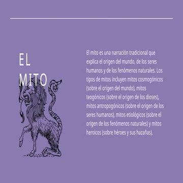 El concepto del mito y los tipos de mitos - Presentación_20241117 ...