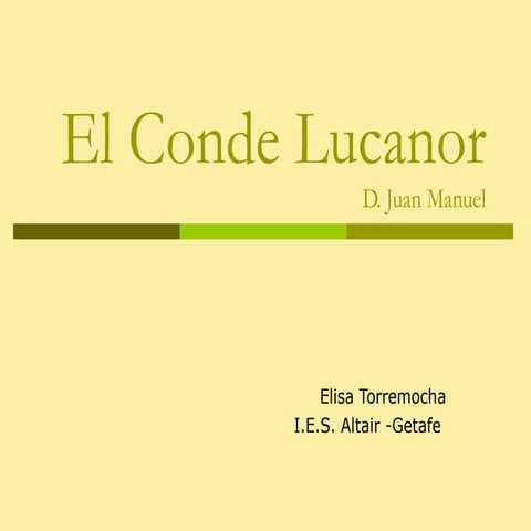 El conde lucanor | PPT