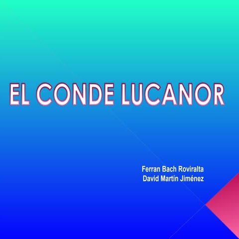 El conde lucanor | PPT