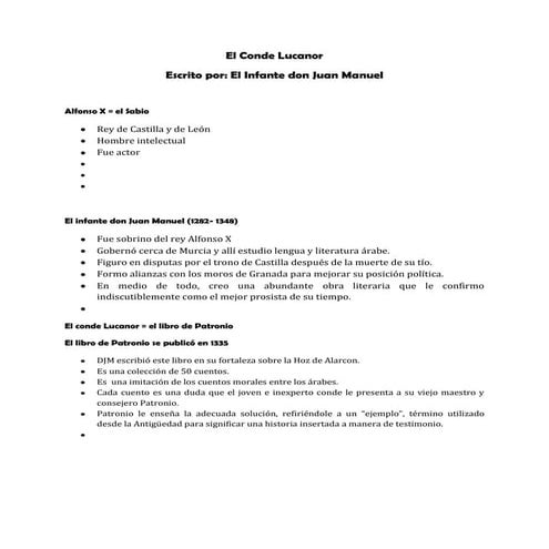 El conde lucanor | DOCX