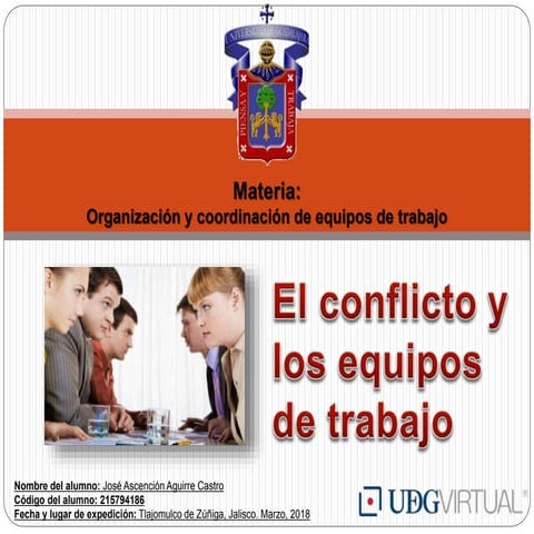 El conflicto y los equipos de trabajo | PPSX