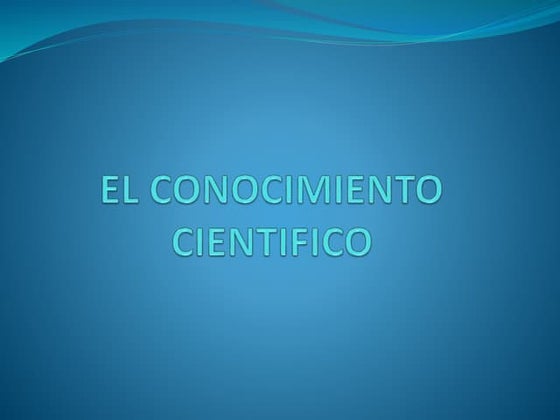 El conocimiento | PPT