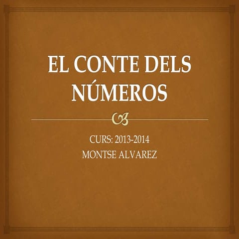 El conte dels números | PPTX