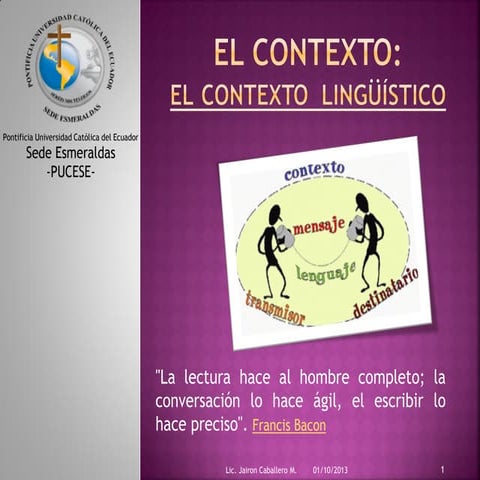 El contexto lingüístico j caballero | PDF