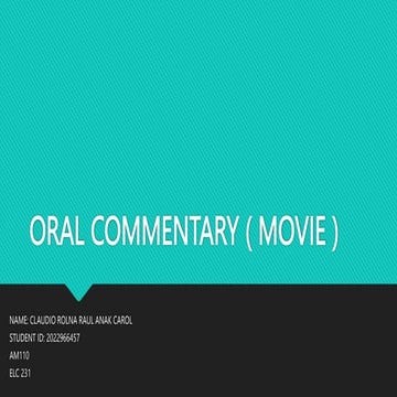 ELC PRESENTATION ORAL COMMENTARY MOVIE 3.pptx