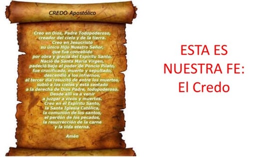 Oración del Credo para catequesis familiar | PPT