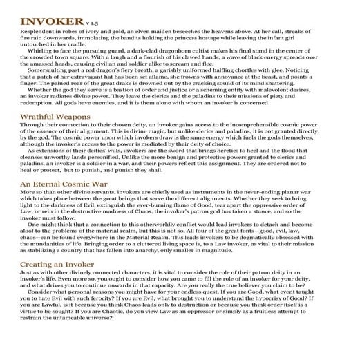D&D 5e Homebrew Class Invoker v. 1.5 - Justin Elder | PDF