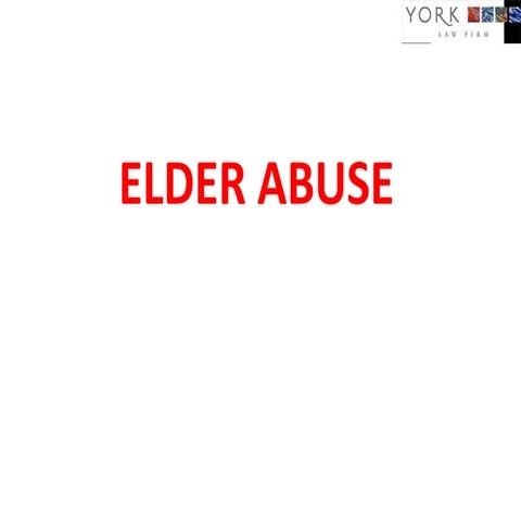 Elder abuse | PPTX