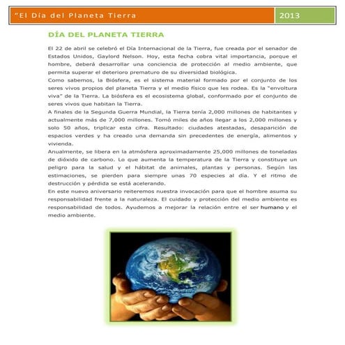 El día de la tierra | DOCX