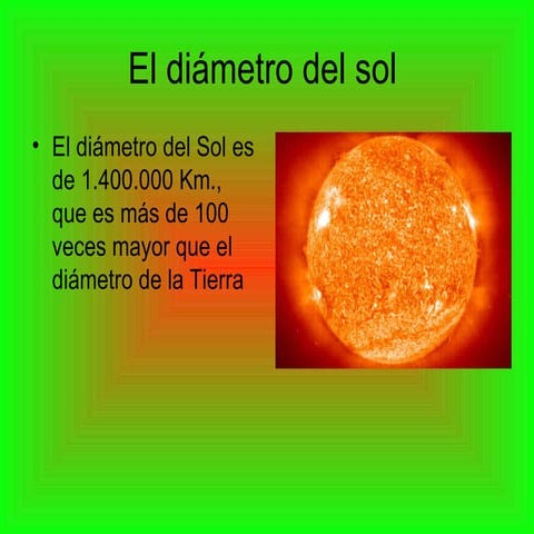 El DiáMetro Del Sol | PPT