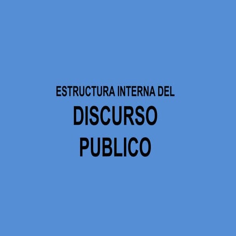 El discurso publico | PPTX