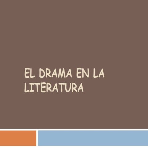 El drama en la literatura | PPTX