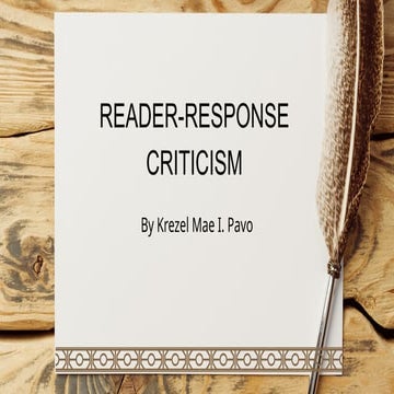Reader-Response Literary Criticism..pptx
