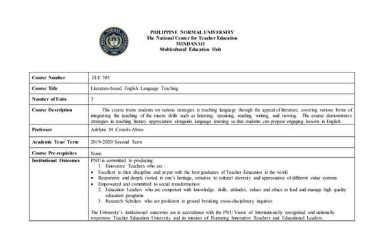 beed-world-literature-syllabus.docx | Professional School ...