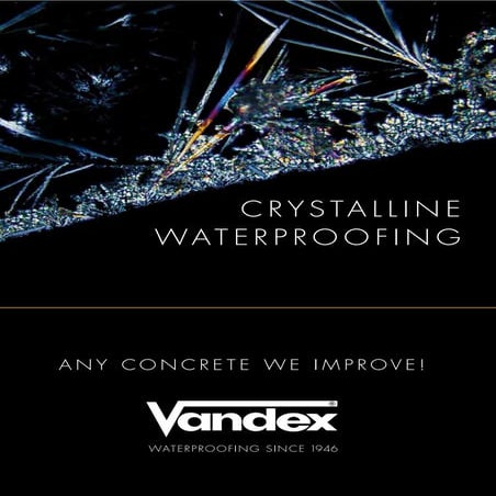 Vandex Crystalline Waterproofing | PDF