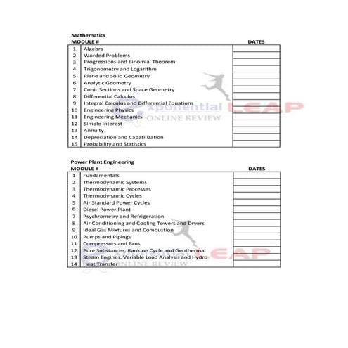 Eleap schedule | PDF