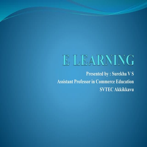 E learning | PPT