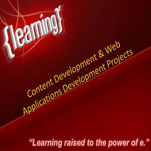 E Learning Development Projects | PPT