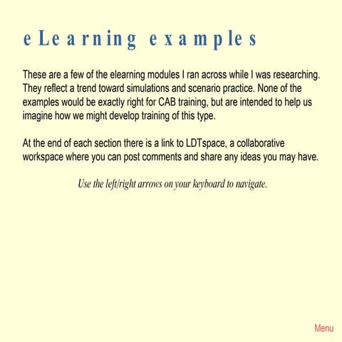 Elearning Examples | PPT