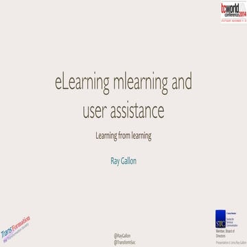eLearning, mLearning, and User Assistance | PPT