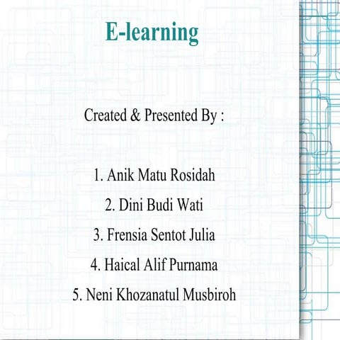 E- learning | PPT