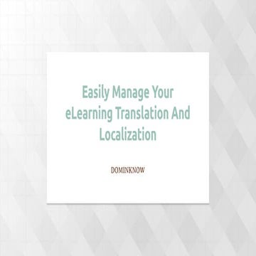 E learning translation | PDF