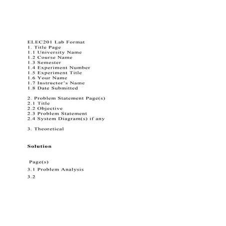 ELEC201 Lab Format1. Title Page1.1 University Name1.2 Co.docx