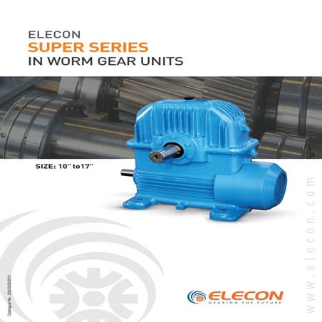 Elecon Wrom Gear Catalogue| Sumit Engineers | PDF