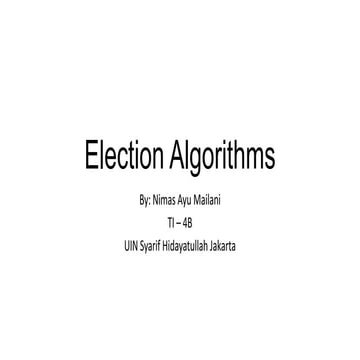 Election algorithms | PPT