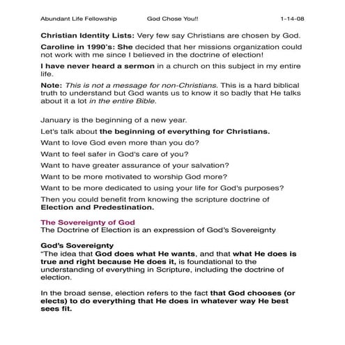 God Chose You! | PDF