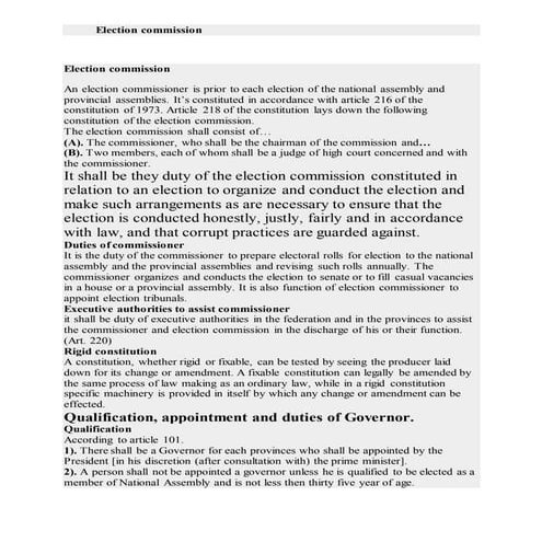 Election commission | DOCX