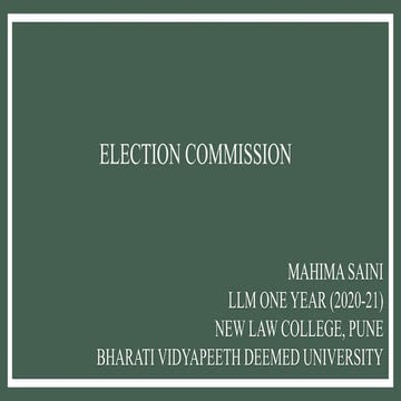 Election Commission | PPTX