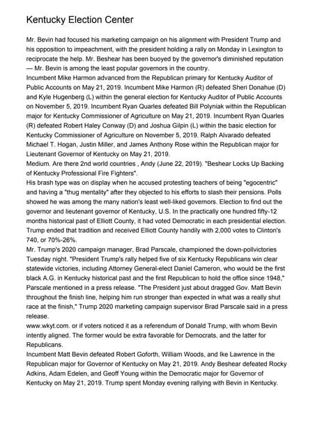 Election Coverage | PDF