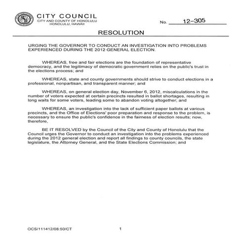 City council resolution | PDF