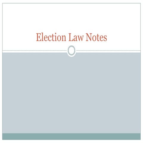 Election law | PPTX
