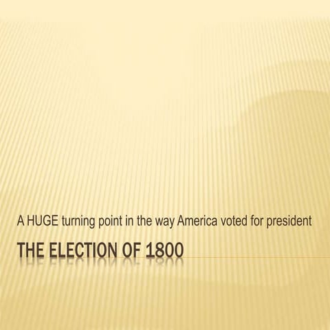 Election of 1800 | PPT