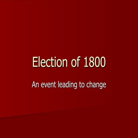 Election Of 1800 Power Point | PPT