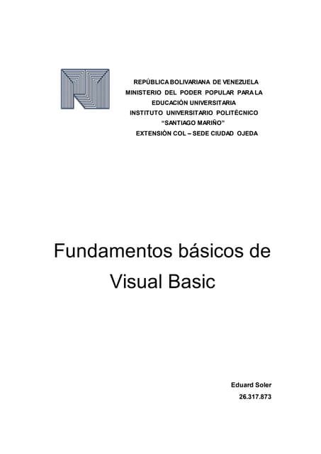 Tipos de variables en visual basic ejemplos | PDF