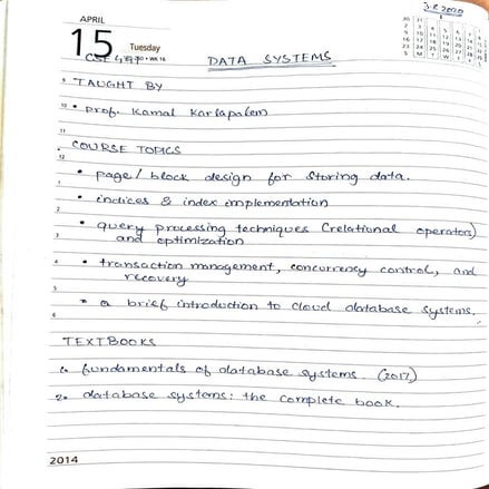 Data systems: Course Topics | PDF