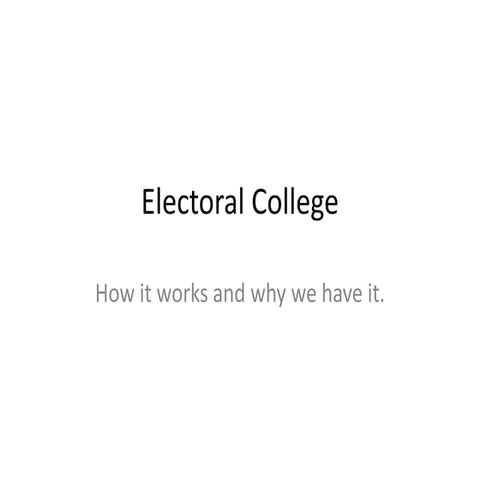 Should The Electoral College Be Abolished | PPT