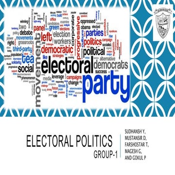 Electoral politics | PPTX | Civic affairs | Politics