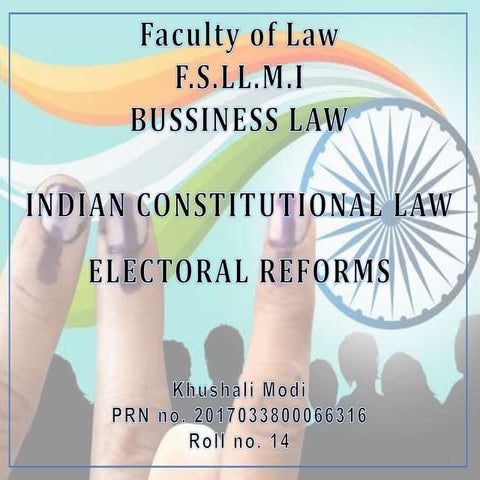 Electoral reforms | PPTX