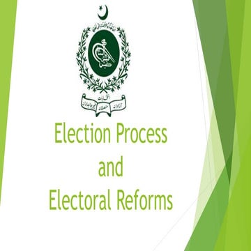 Electoral reforms in pakistan | PPTX