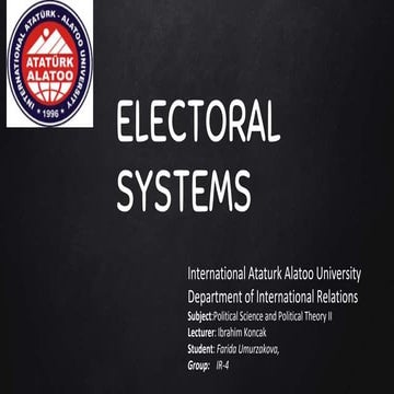 Electoral systems | PPTX