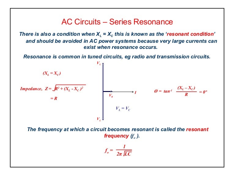 Elect principles 2 ac circuits series resonance